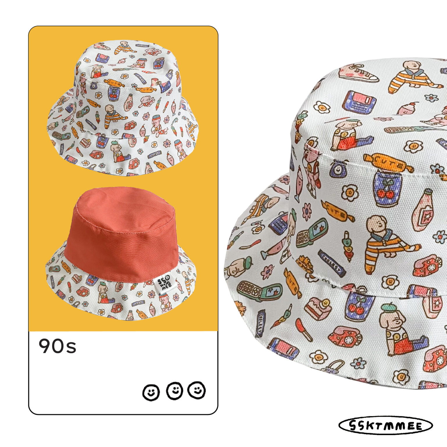 2sided bucket hat – 90s – SSKTMMEE